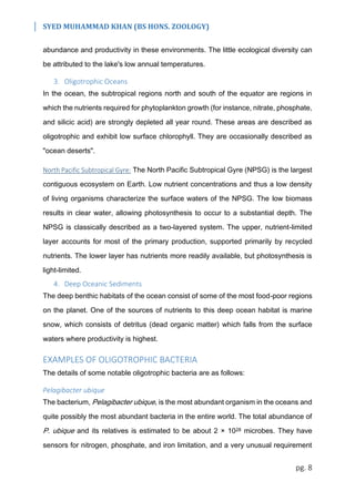 Oligotrophic Microbes - Life at Low Nutrient Concentrations | PDF