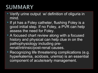 Oliguria -f | PPT