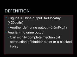 Oliguria -f | PPT