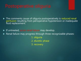 Oliguria and anuria | PPTX