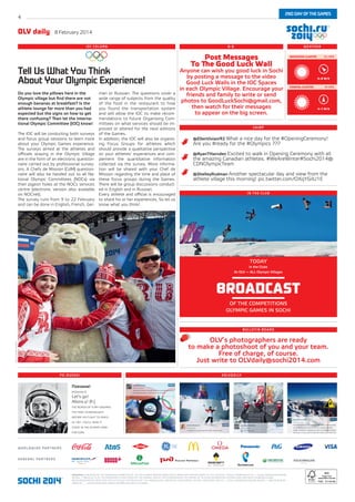 The Olympic Village Newspaper | PDF