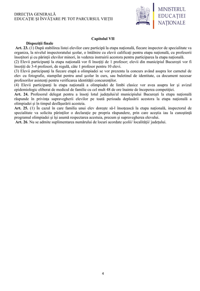 Olimpiada limbi clasice (latina + greaca veche) | PDF