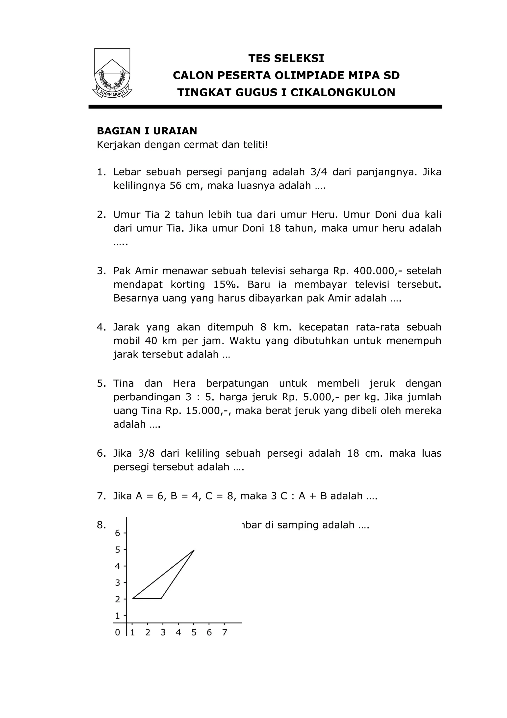 Olimpiade mipa sd | PDF