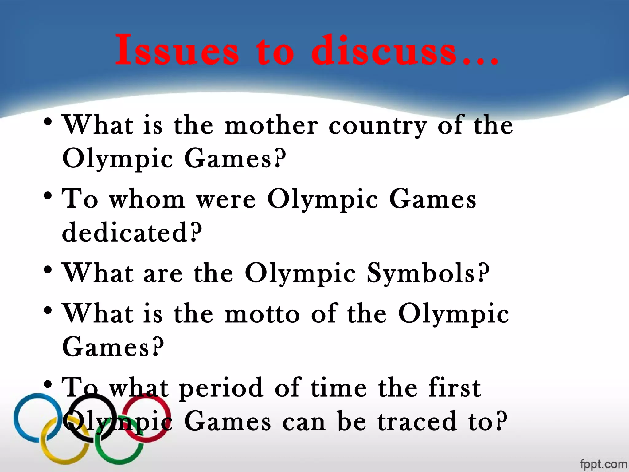 Olympic Games | PPT