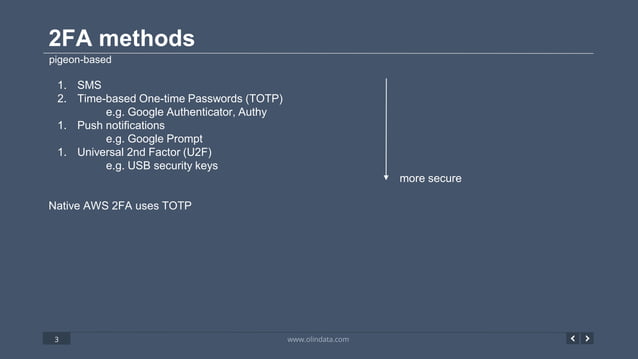 Introduction to 2FA on AWS | PPT