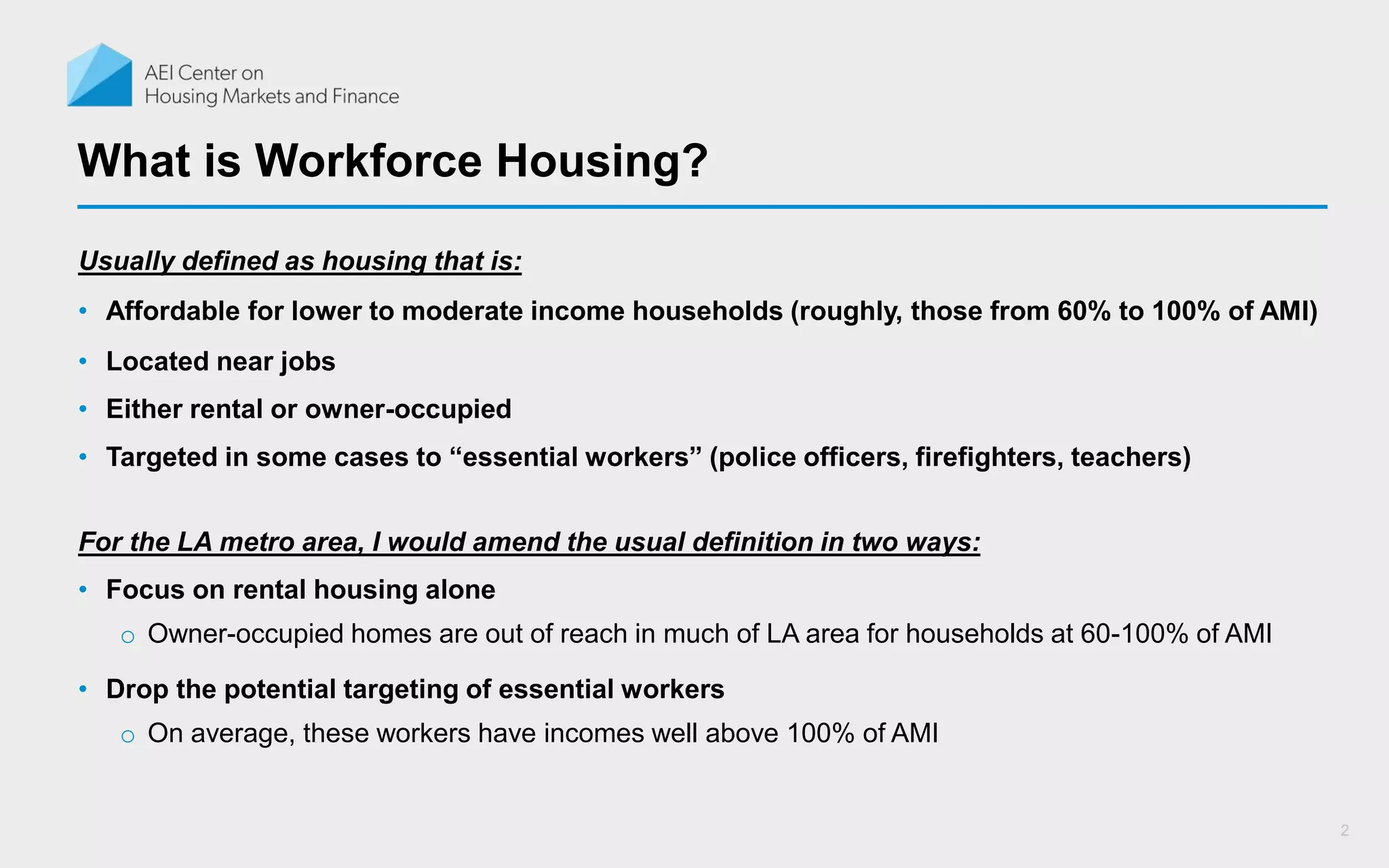 Introductory Presentation on Workforce Housing | PPTX