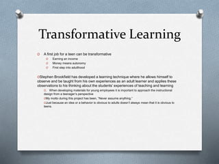 The Adult Learner | PPTX