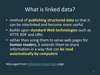 What is #LODLAM?! Understanding linked open data in libraries, archives [and museums] | PPTX