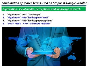 Digitization and Landscape-Research Nexus | PPT