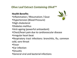 Olive leaf extract | PPT