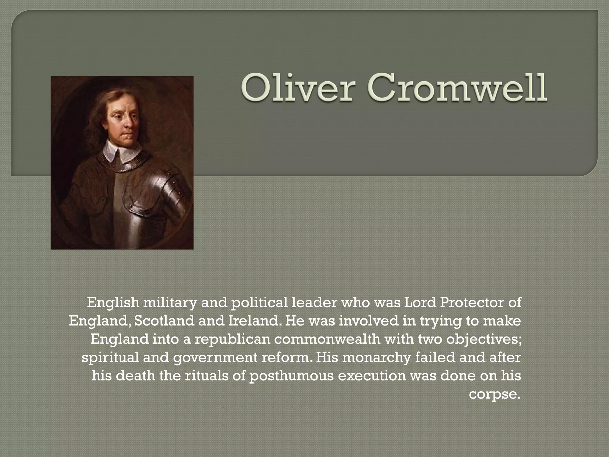 Oliver Cromwell | PDF