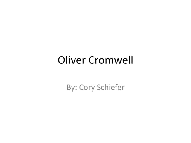 Oliver Cromwell | PDF