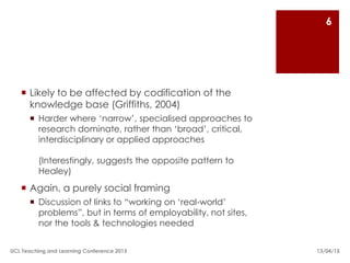 What do connections between research and teaching look like? | PPTX