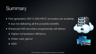 Development of a 4K Main 10 Profile HEVC Encoder for Great Improvements ...