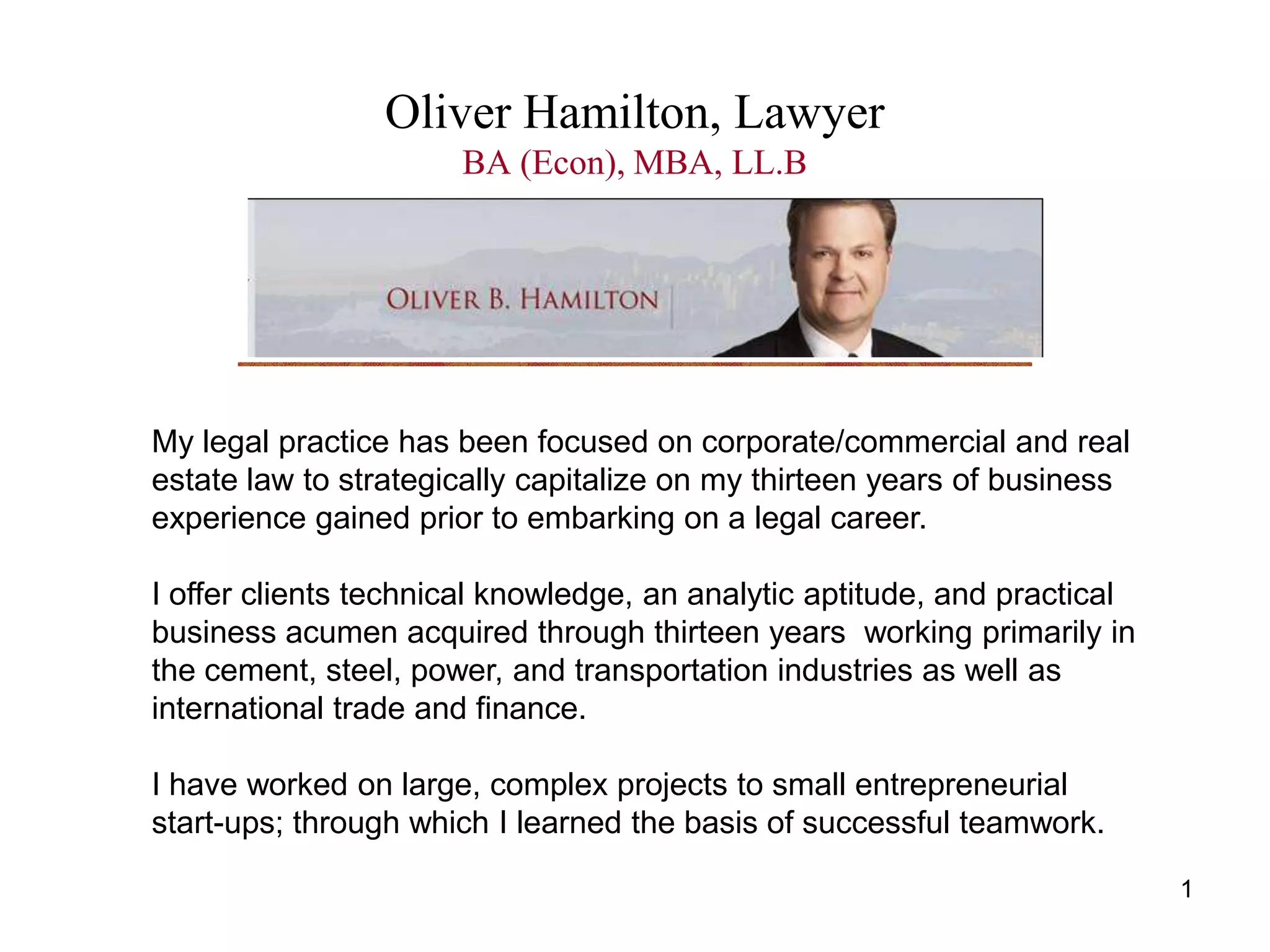 Oliver Hamilton | PPT