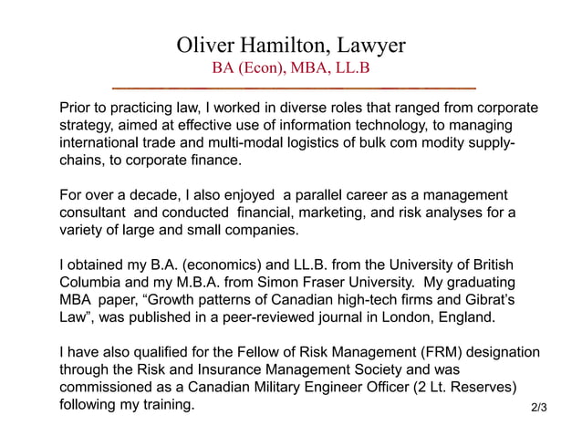 Oliver Hamilton | PPT