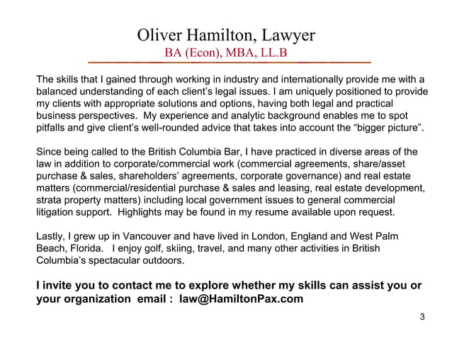 Oliver Hamilton | PPT | Free Download