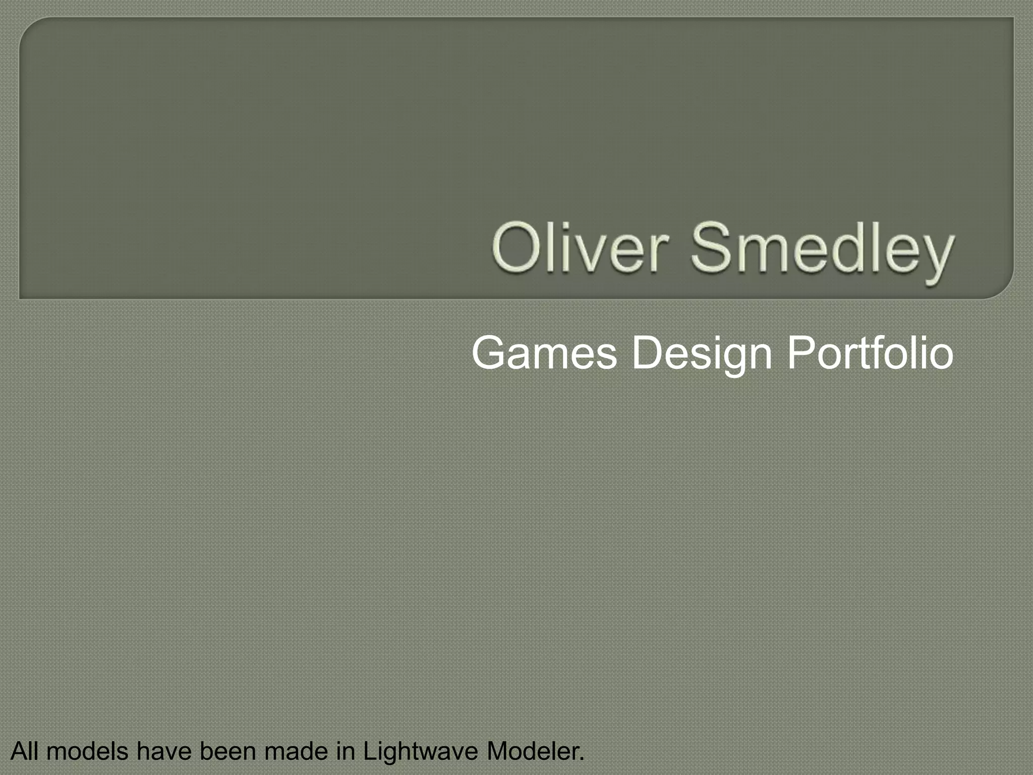 Portfolio - Game Design | PPT