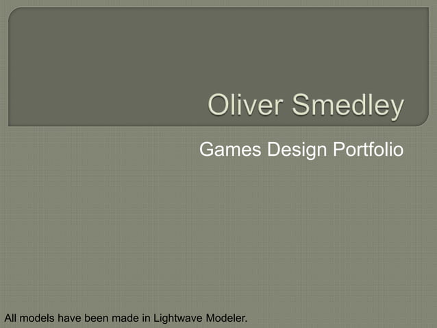 Portfolio - Game Design | PPT