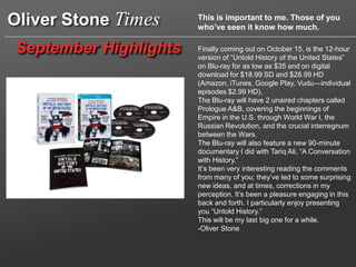 Oliver stone times__fall_2013 | PPTX