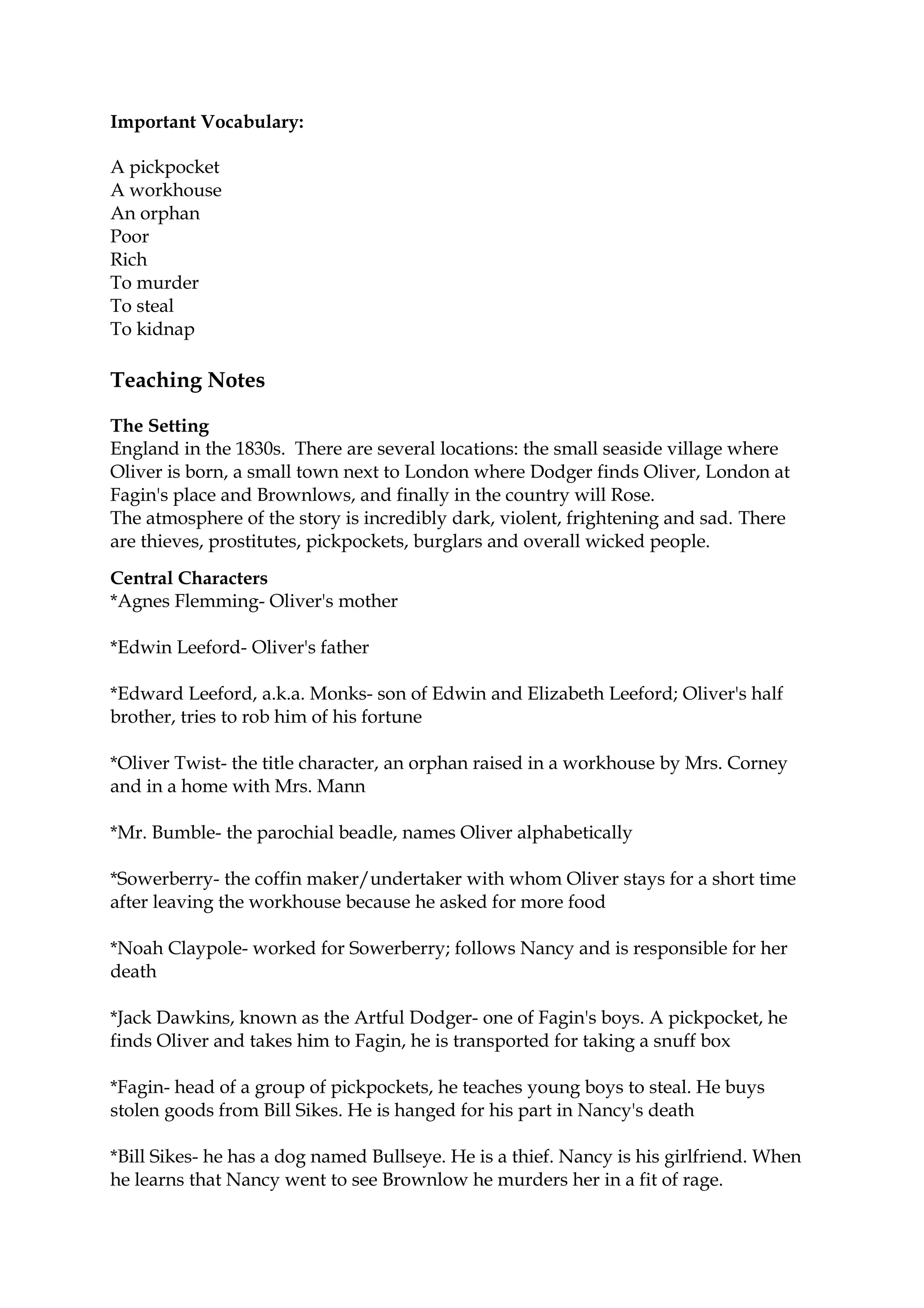Oliver twist | DOC