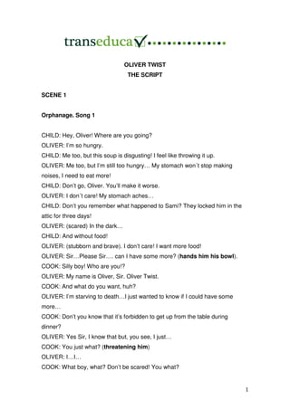 Oliver twist teatro_ingles_script_edit | PDF