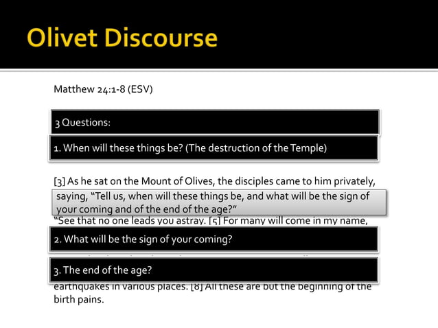 The Olivet Discourse | PPTX