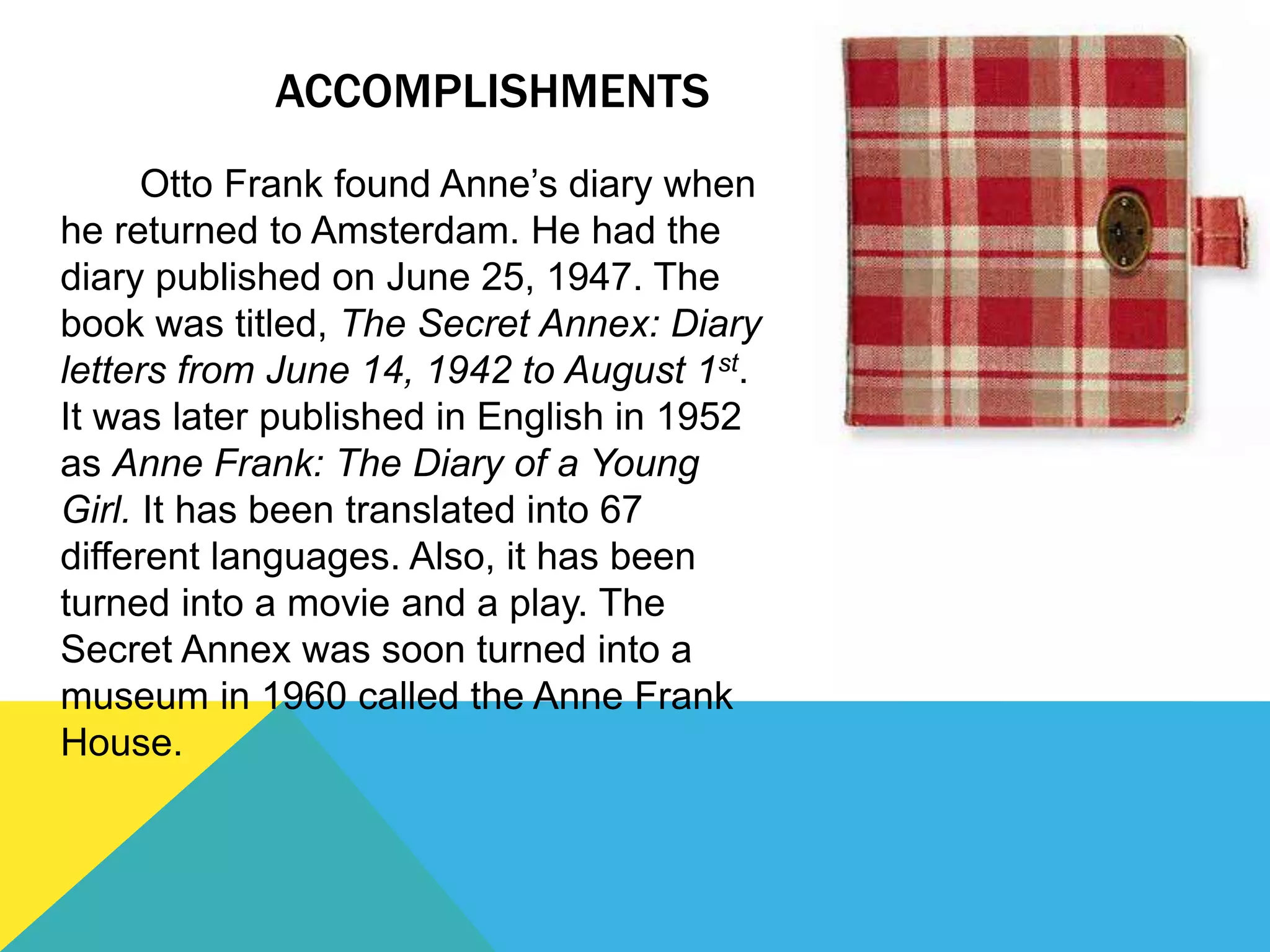 Olivia anne frank project | PPT