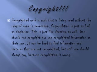 Netiquette, Copyright and Plagiarism! | PPT