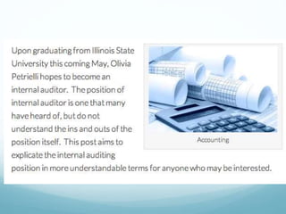 Internal Auditing & Types of Positions | PPTX