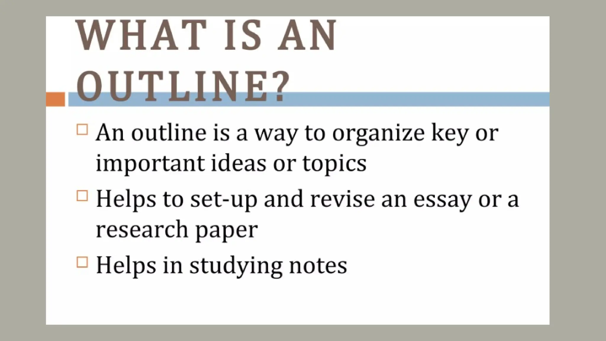 Writing an outline and its types. How to write an outline | PPT