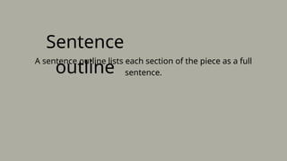 Writing an outline and its types. How to write an outline | PPT