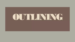 Writing an outline and its types. How to write an outline | PPTX