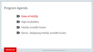 MySQL InnoDB Cluster - A complete High Availability solution for MySQL ...