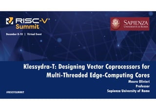 Klessydra-T: Designing Configurable Vector Co-Processors for Multi-Threaded Edge-Computing Soft ...