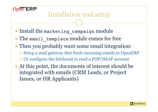 OpenERP - Managing marketing campaigns with OpenERP | PDF