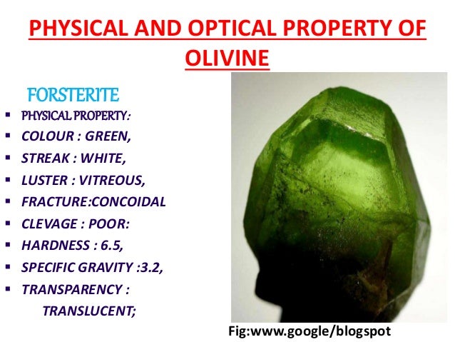 Olivine description of minerals
