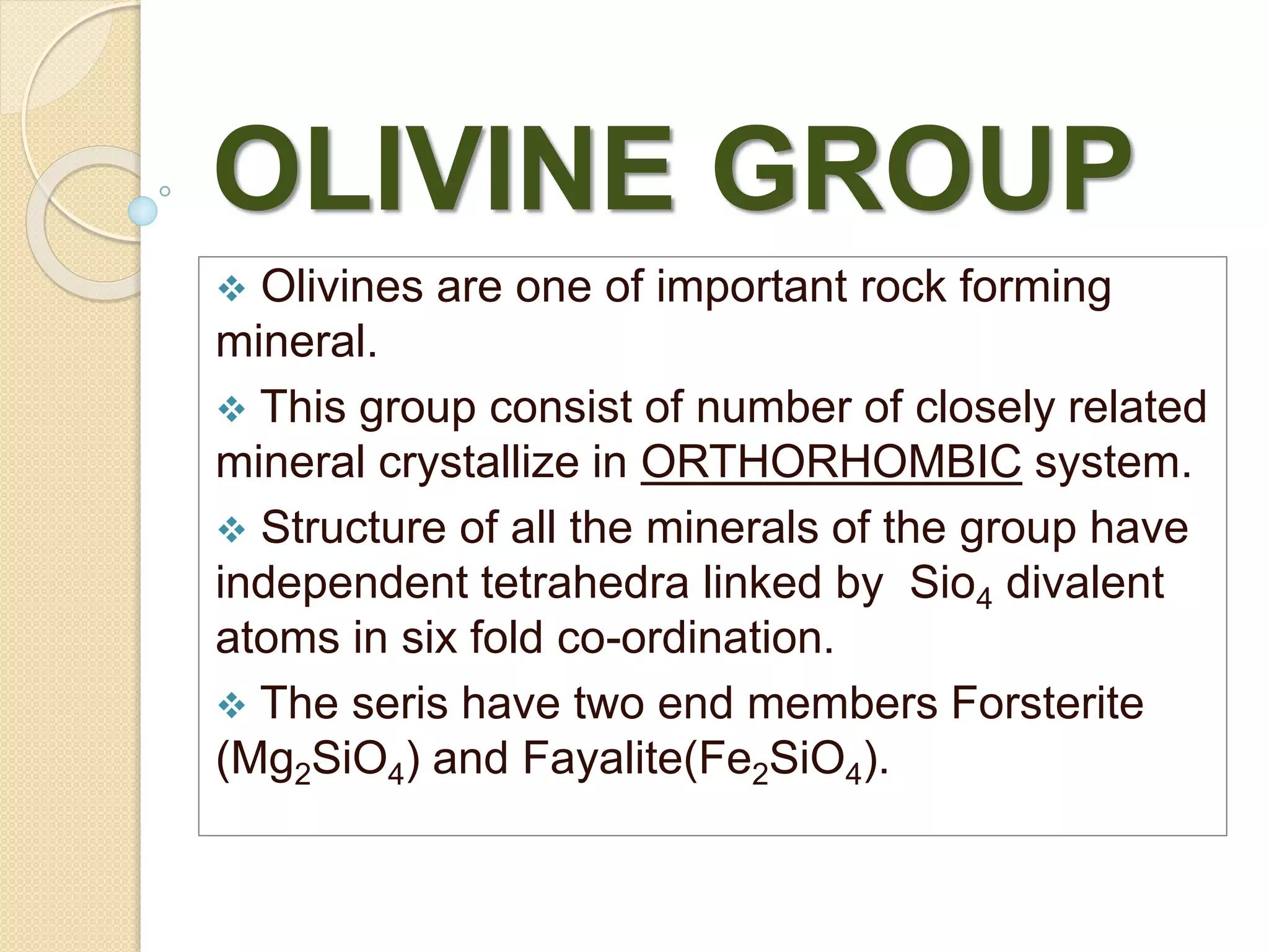 Structure of olivine and mica | PPTX