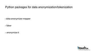Halyna Oliinyk "Personal data de-identification for data science tasks" | PPT