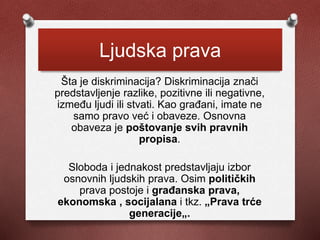 O ljudima i građanskim pravima | PPTX
