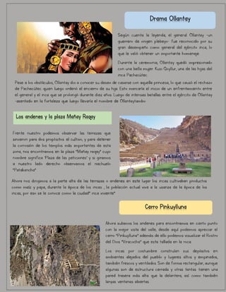 GUIADO DE OLLANTAYTAMBO CUSCO PERU (MIREYA CARREÑO) | PDF