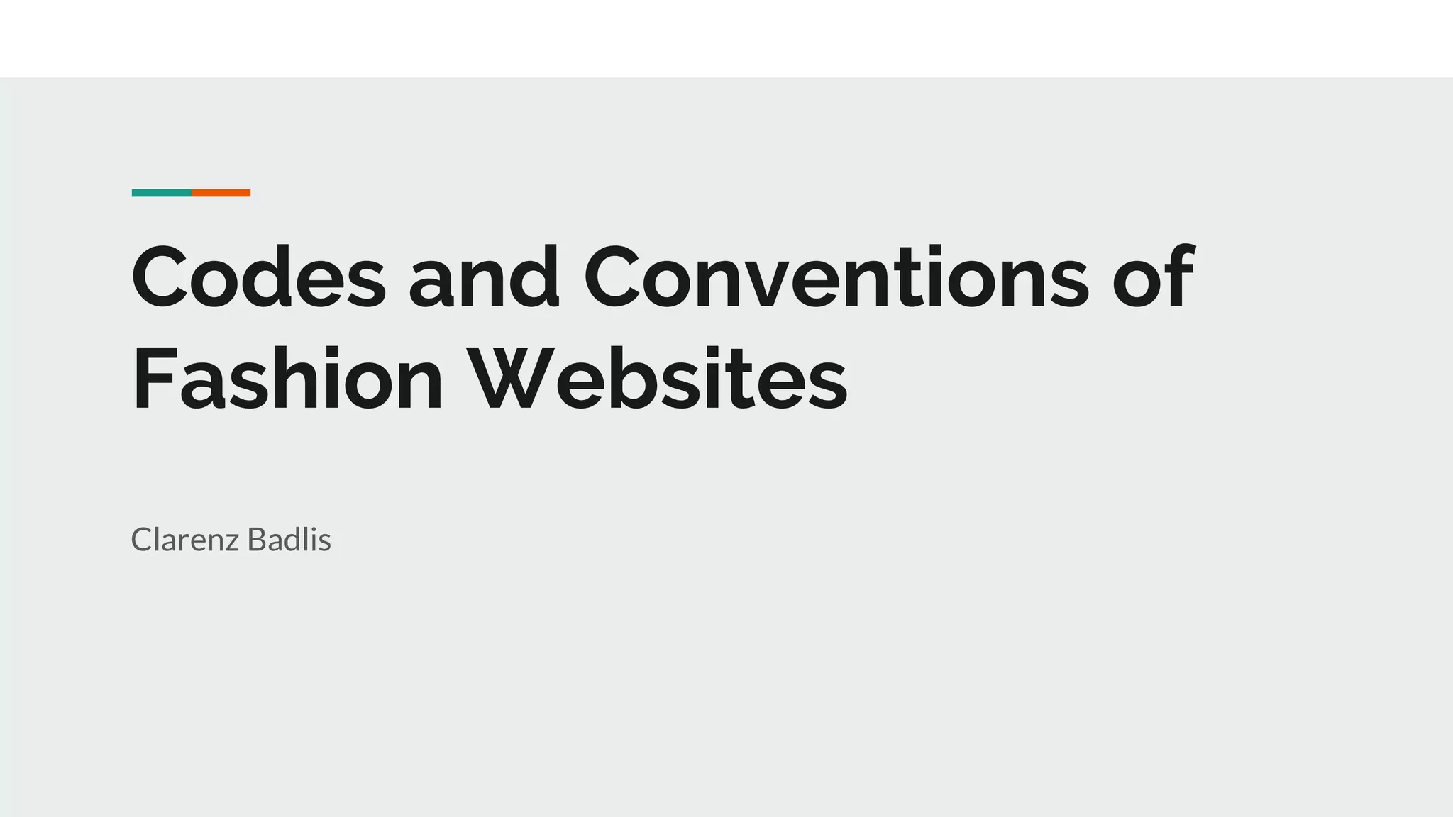Codes and conventions of fashion websites | PPTX