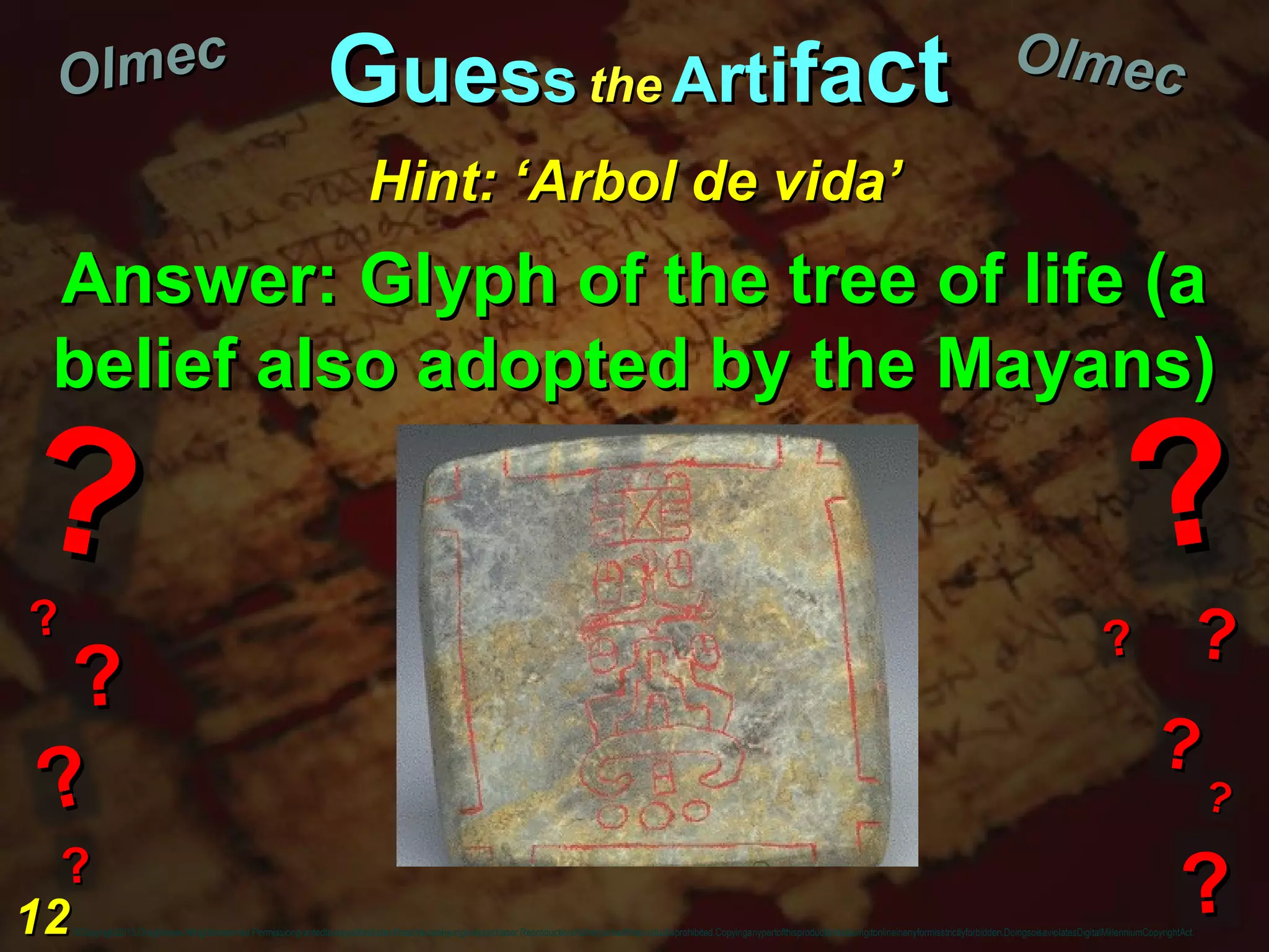 Olmec guesstheartifactgameengagingpp twithpicturescluesanswers | PPT