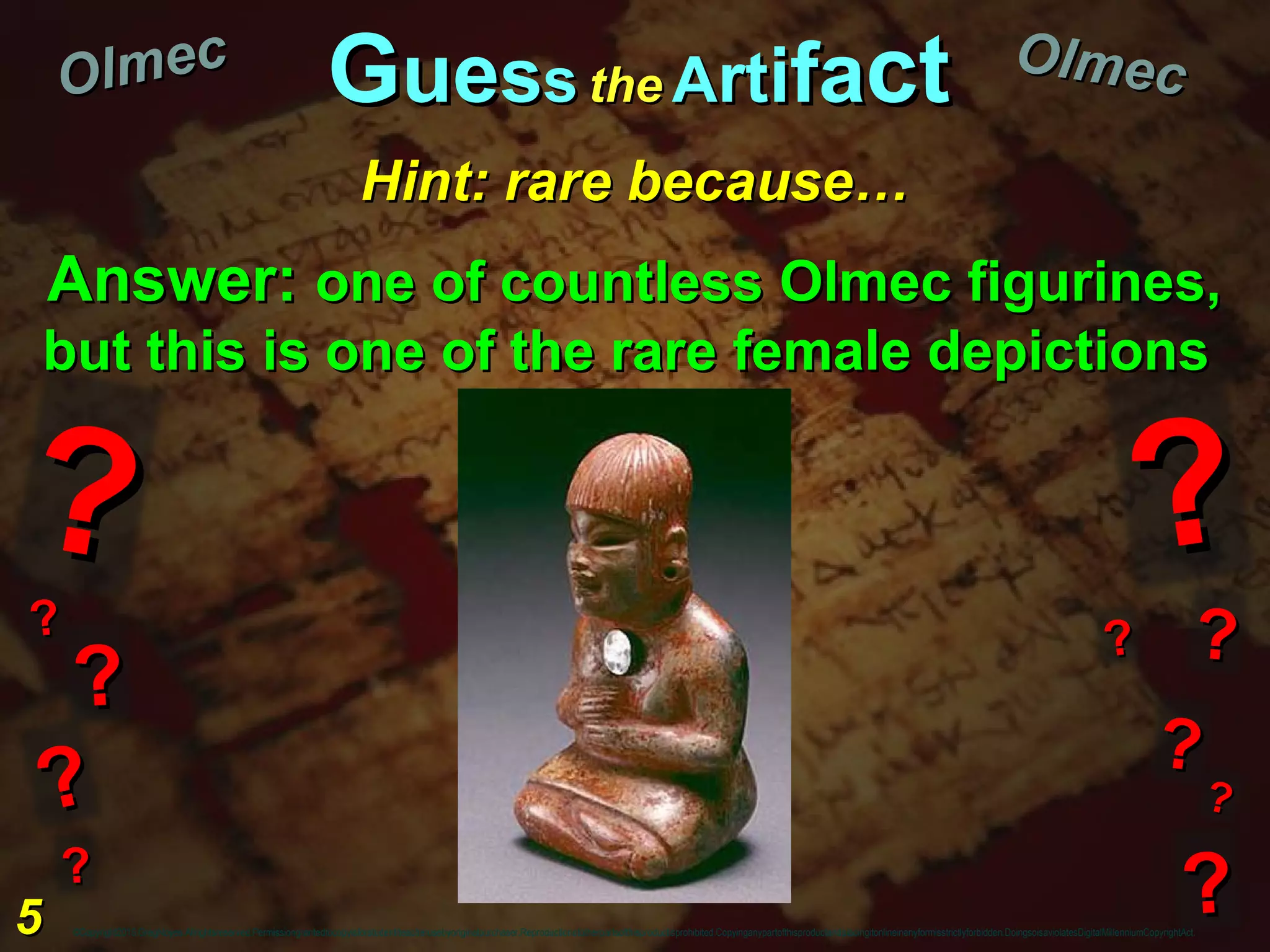 Olmec guesstheartifactgameengagingpp twithpicturescluesanswers | PPT