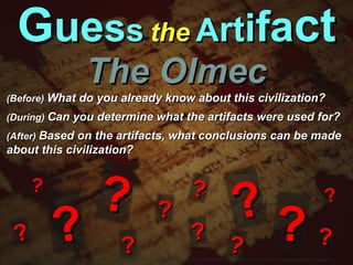 Olmec guesstheartifactgameengagingpp twithpicturescluesanswers | PPT