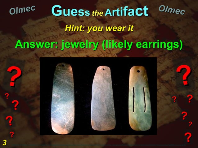 Olmec guesstheartifactgameengagingpp twithpicturescluesanswers | PPT