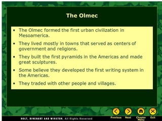 Olmec maya chavin | PPTX