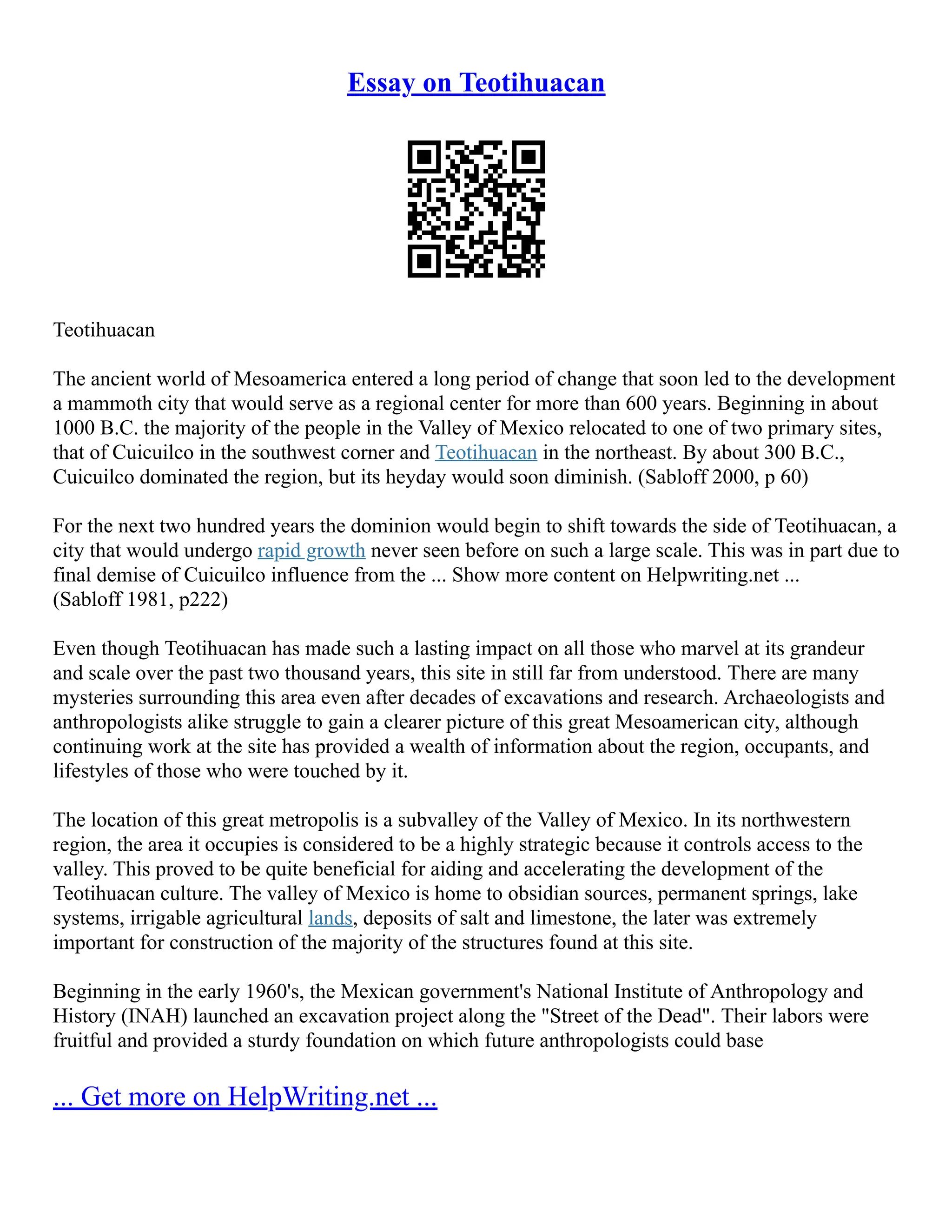 Olmec Vs Teotihuacan Culture Analysis | PDF