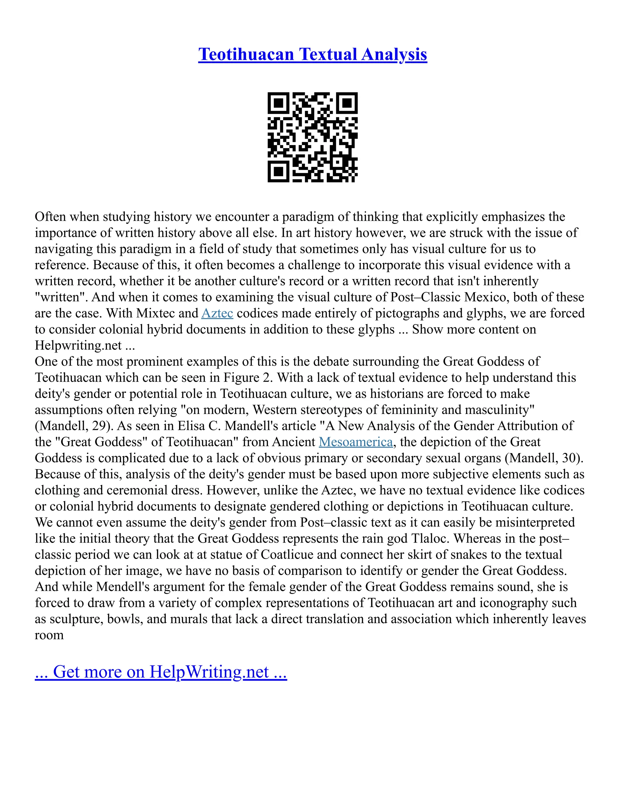 Olmec Vs Teotihuacan Culture Analysis | PDF