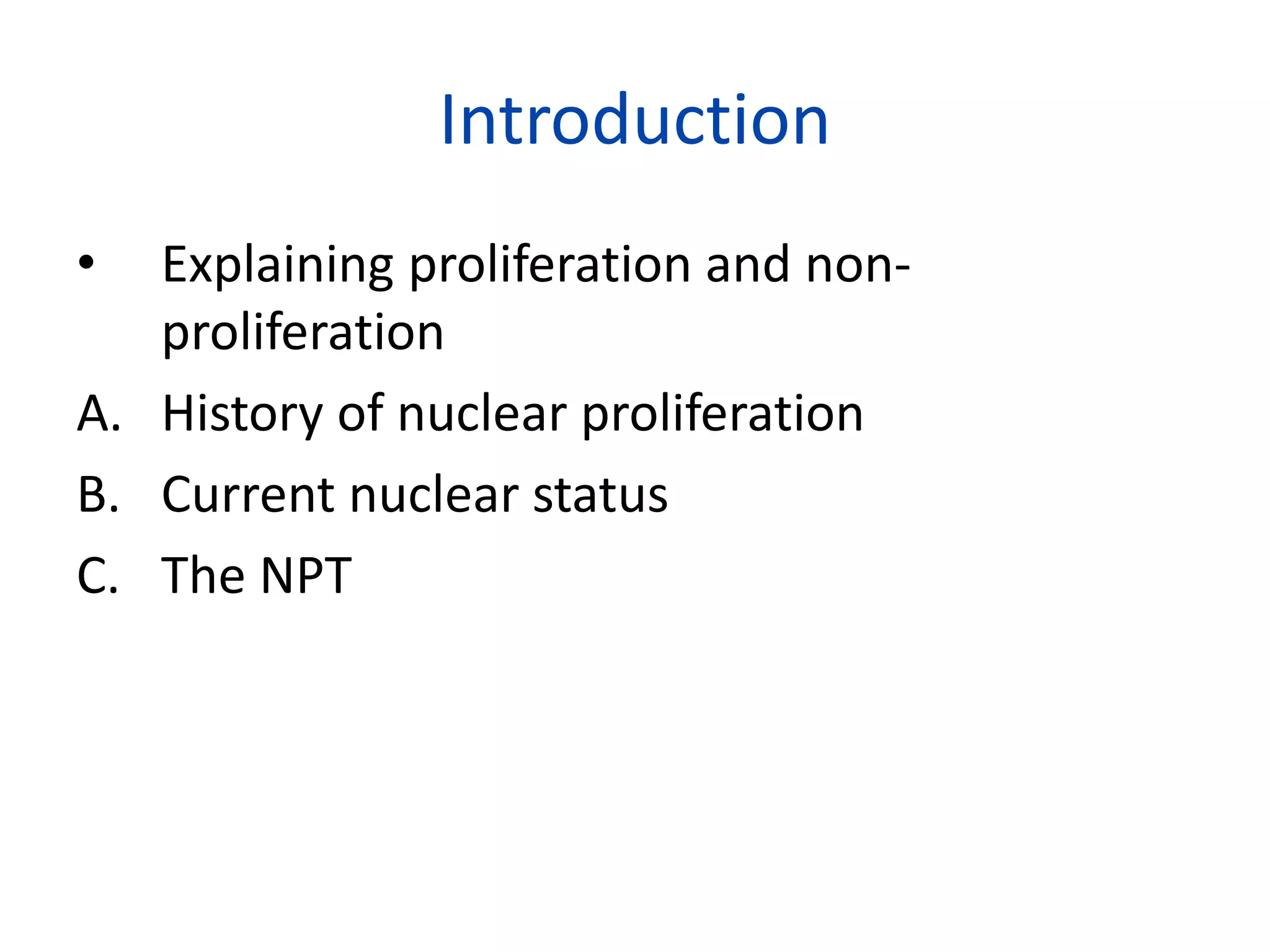 C12 - Nuclear Proliferation | PDF